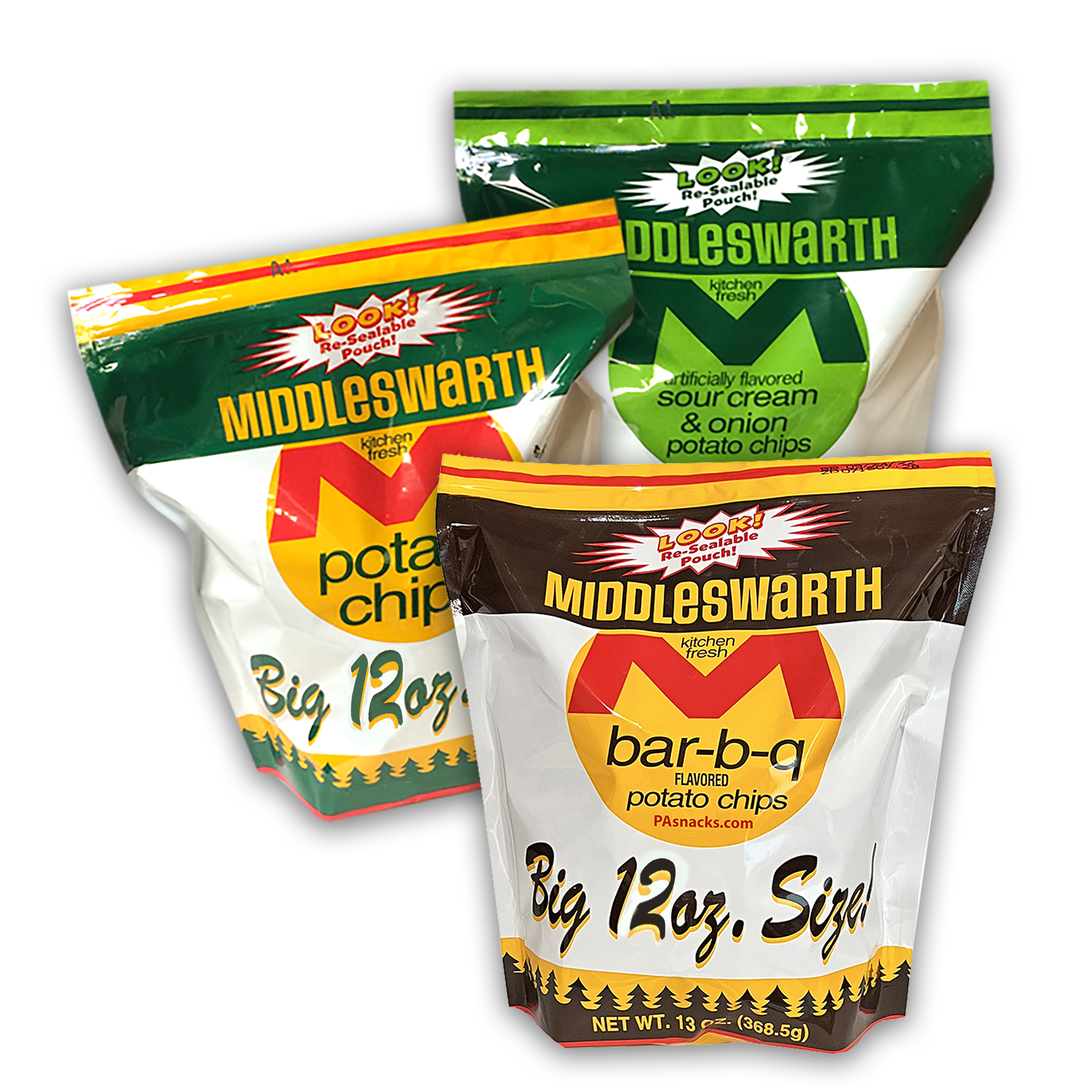 Middleswarth Chips - 12 oz. Re-sealable Bags - PA Snacks
