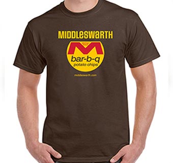 Middleswarth T-Shirts (Brown) - PA Snacks